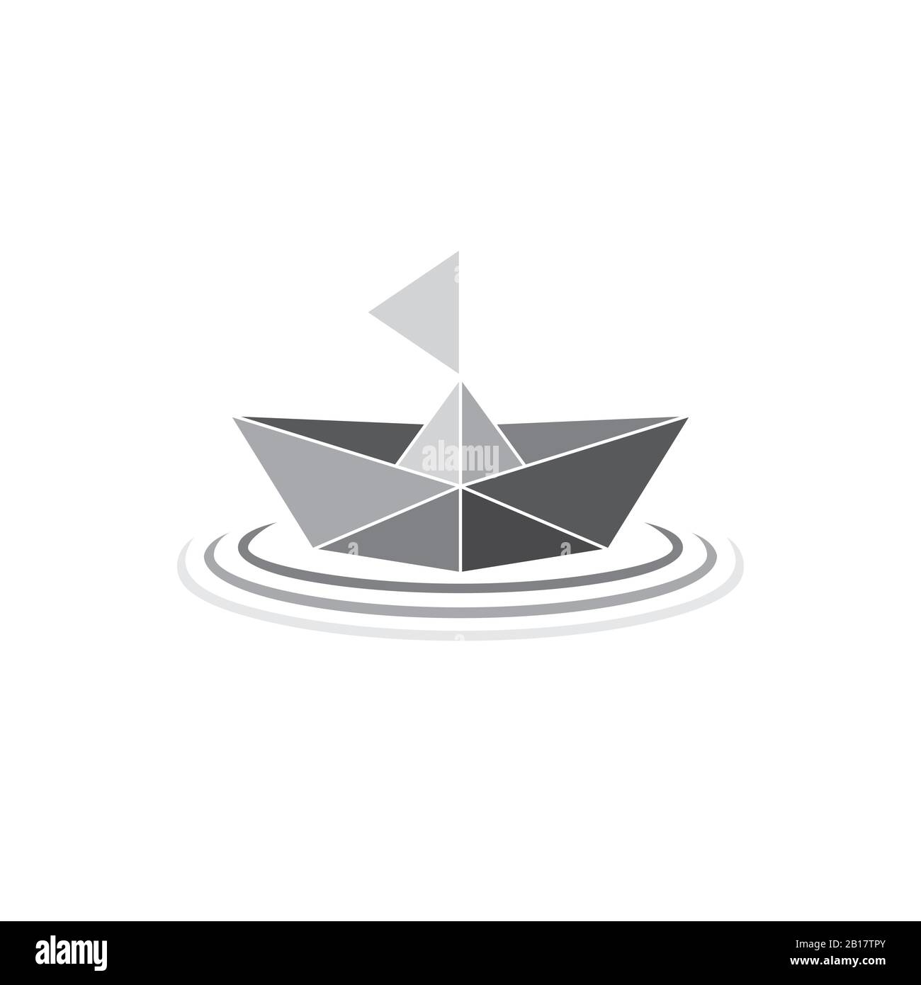 triangle mosaic paper ship boat symbol vector Stock Vector Image & Art ...