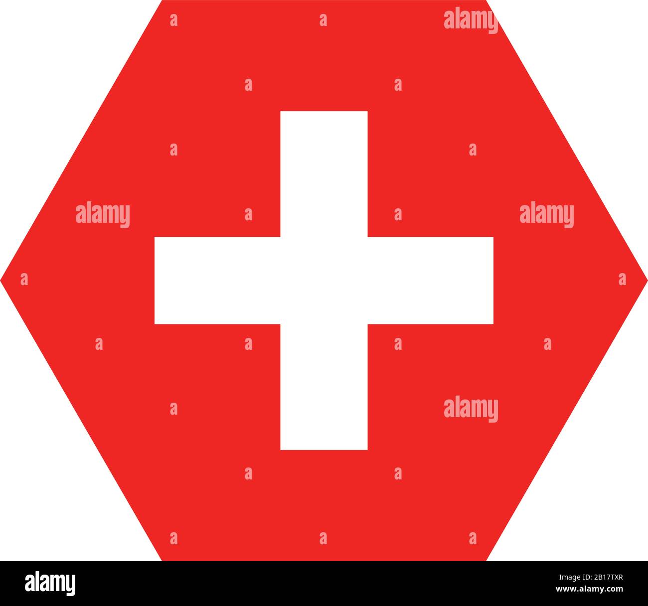 Swiss flag illustrated in vector on white background Stock Vector Image ...