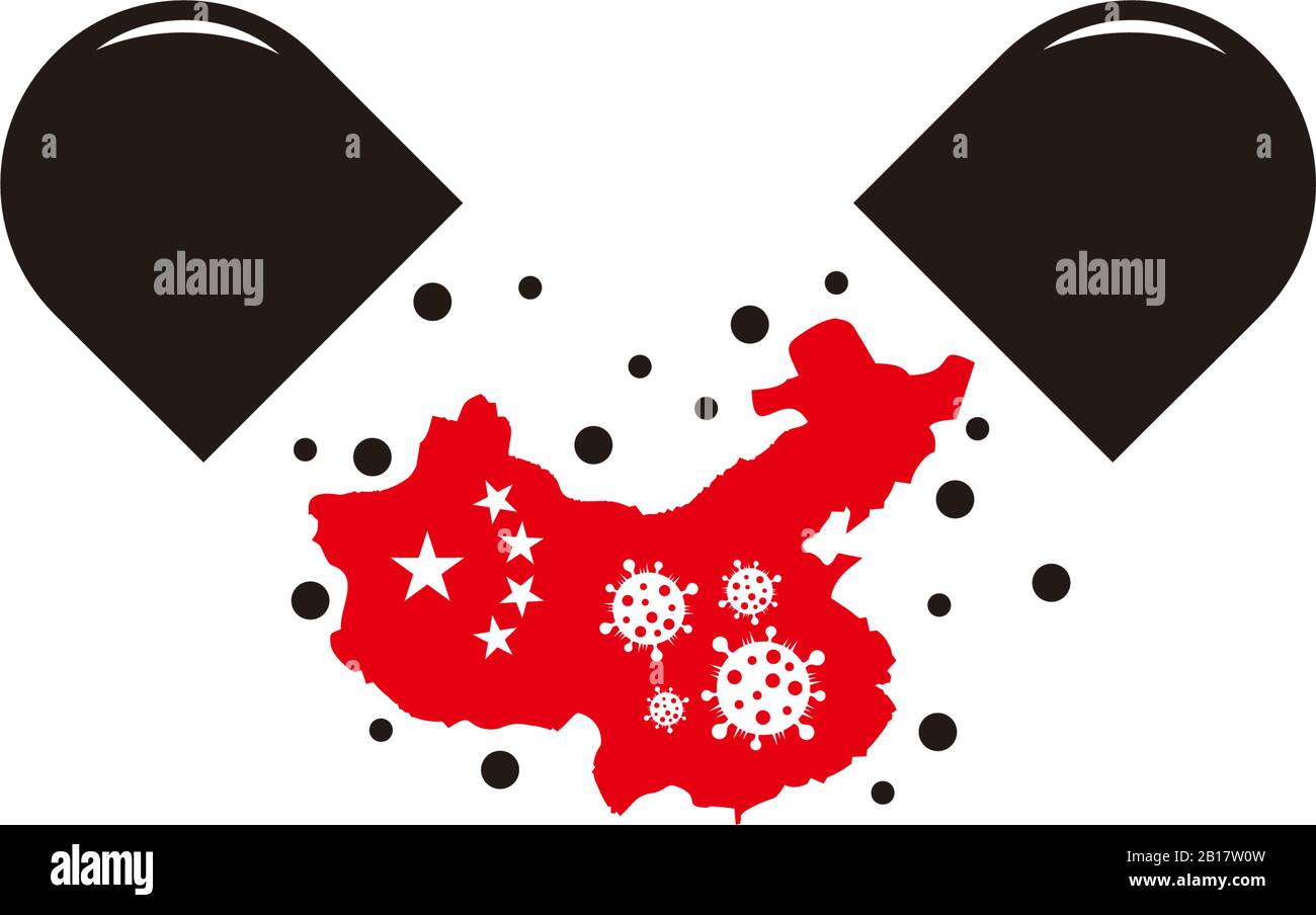 China map poster Cut Out Stock Images & Pictures - Alamy