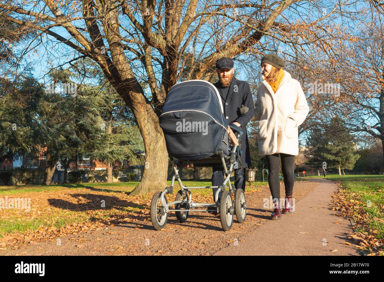 Man men pushing pram prams hi-res stock photography and images - Alamy