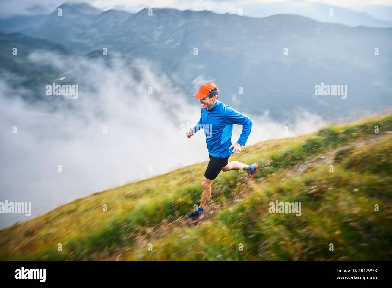 Man running rock path hi-res stock photography and images - Alamy