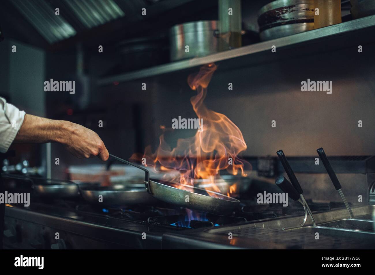 Busy Restaurant Kitchen Fire