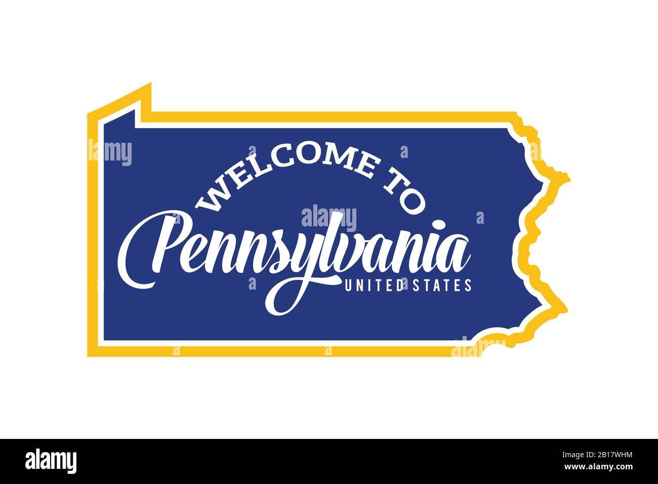 Welcome To PENNSYLVANIA Word Text, Creative Font Design Illustration ...