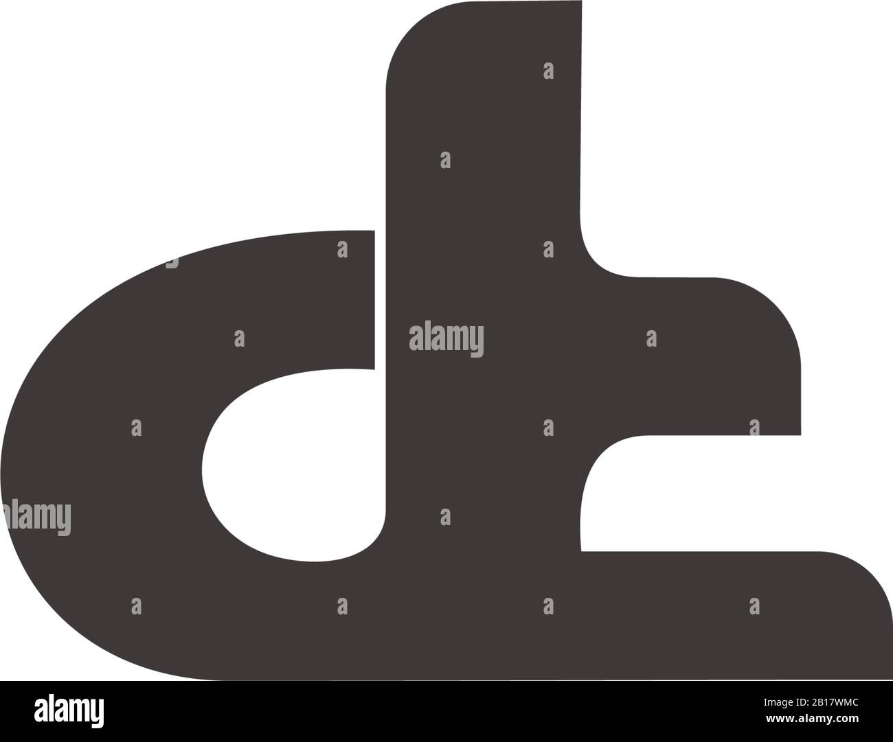 letter d t symbol motion curves simple design logo vector Stock Vector ...