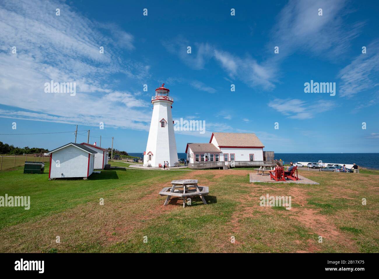 Canada, Prince Edward Island, Elmira, East Point Lighthouse Stock Photo ...