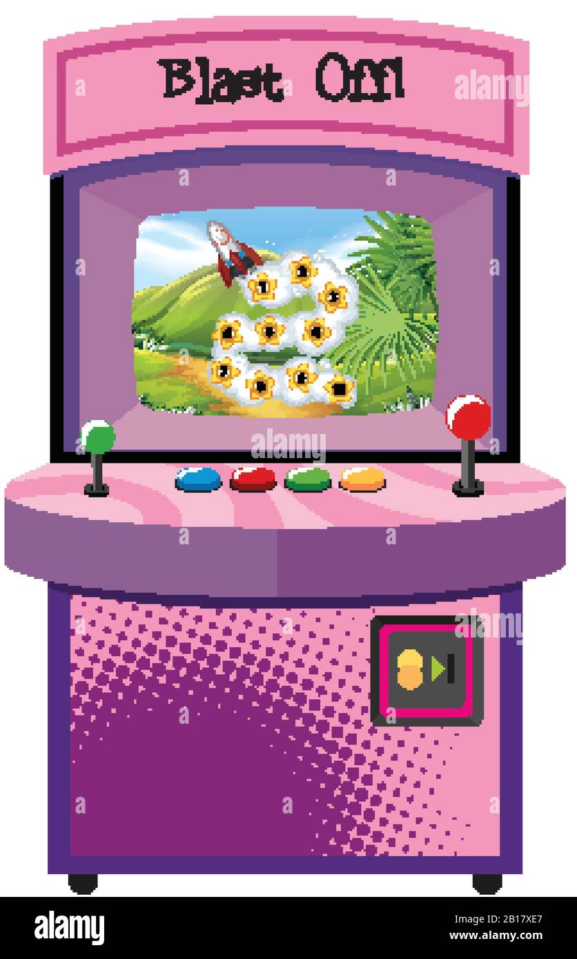 Game machine for counting numbers on isolated background illustration ...