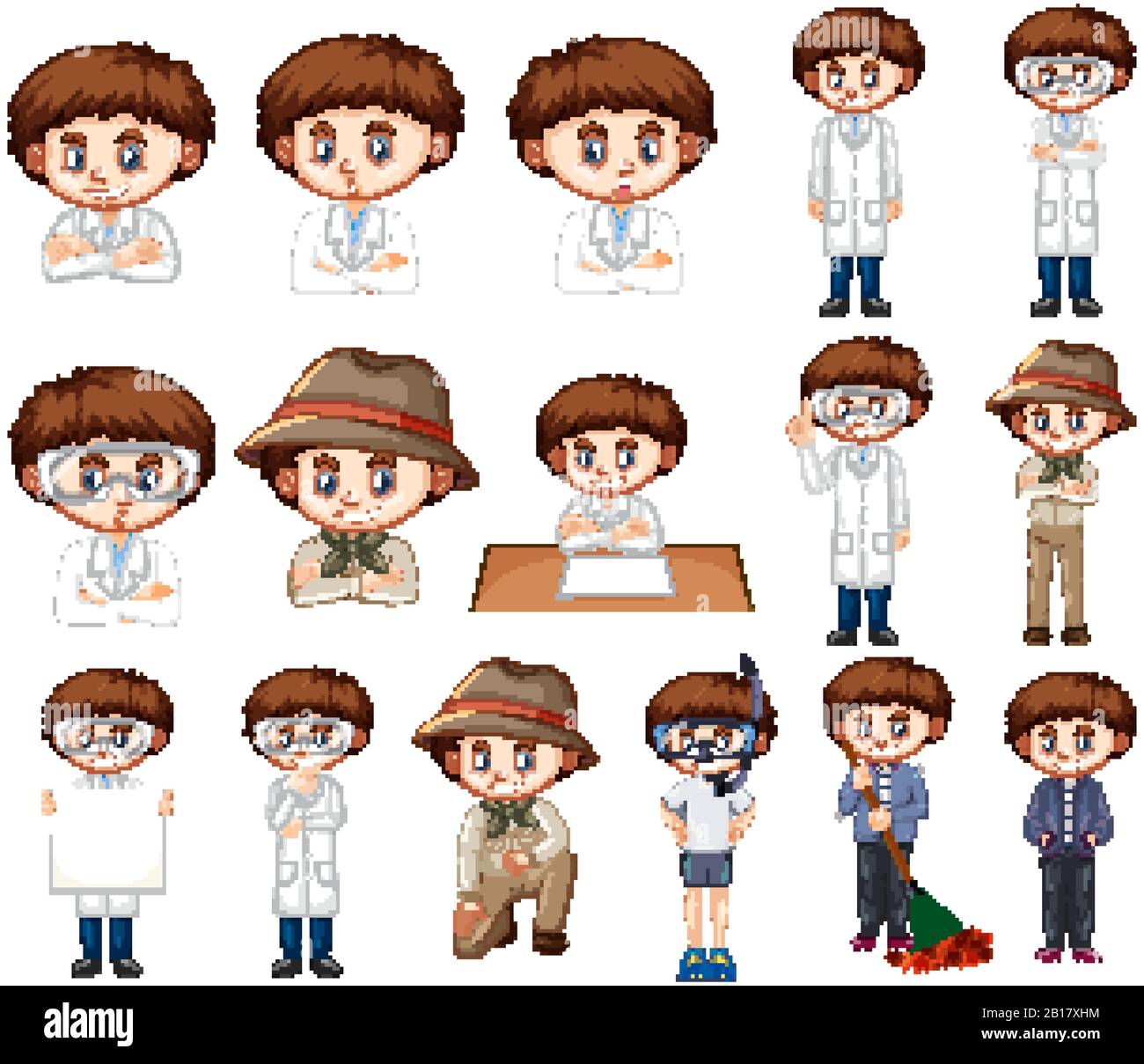 Scientist africa Stock Vector Images - Alamy