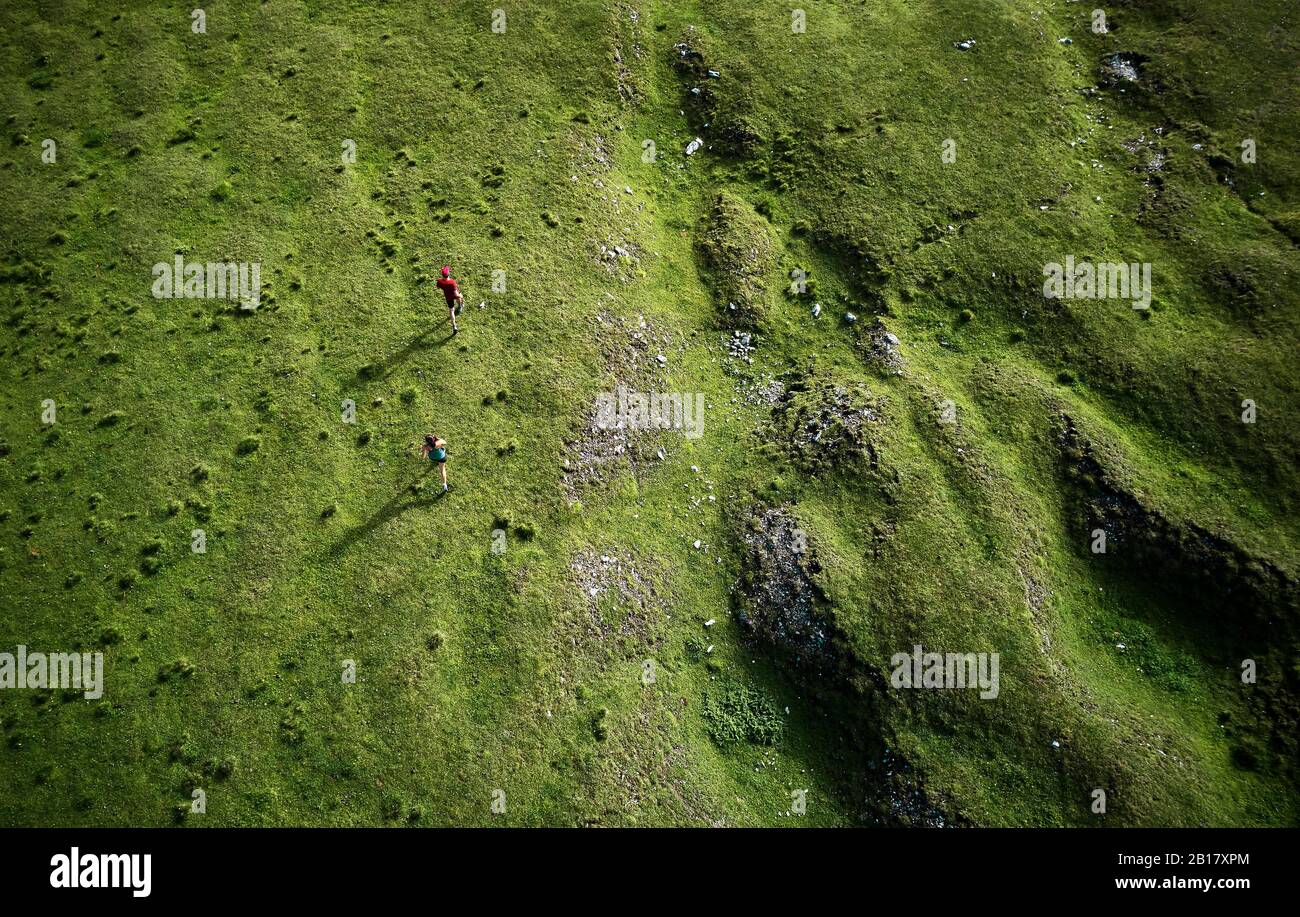 Aerial top view people running hi-res stock photography and images - Alamy