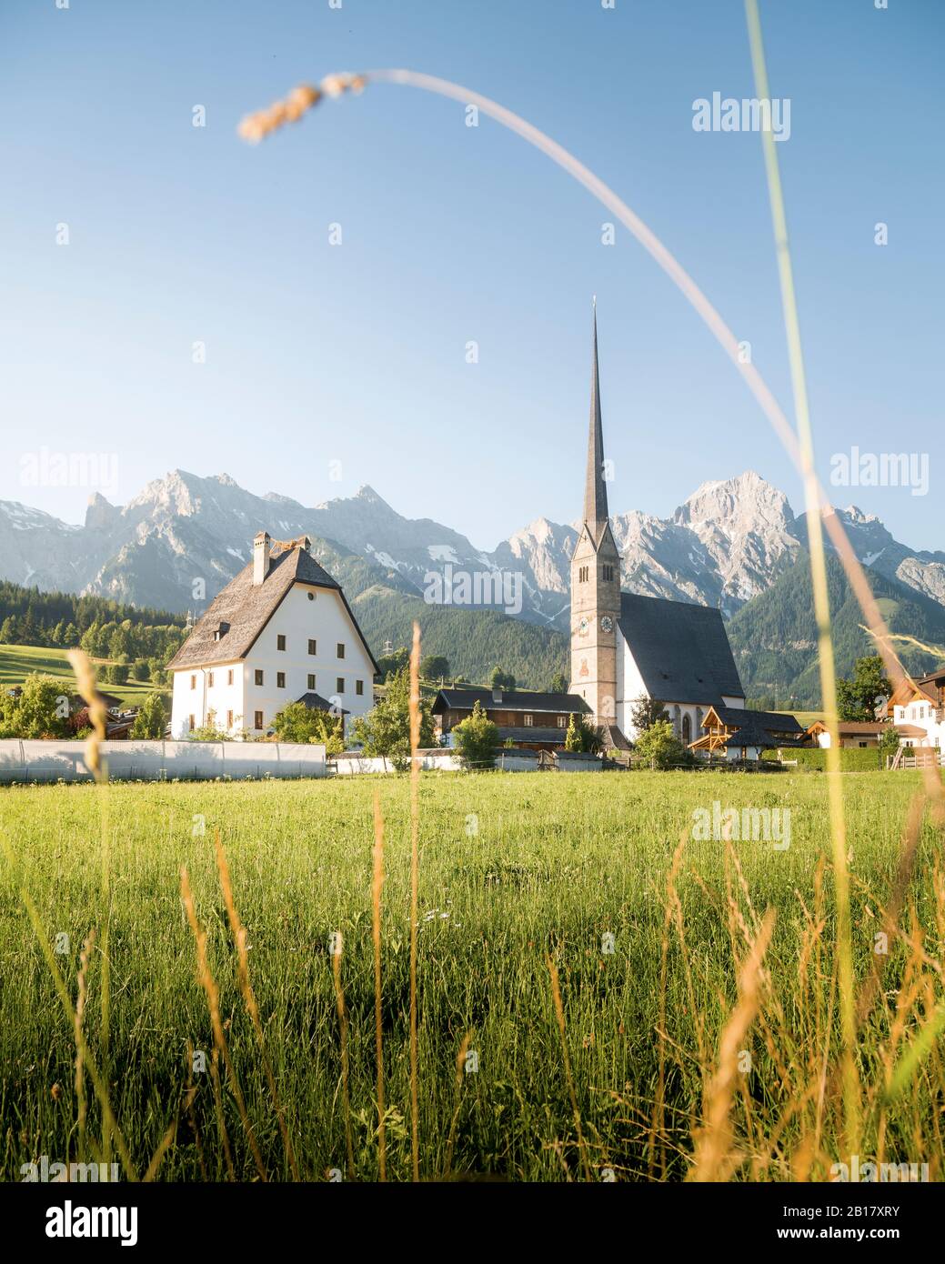 Village maria alm am steinernen meer sunset hi-res stock photography ...