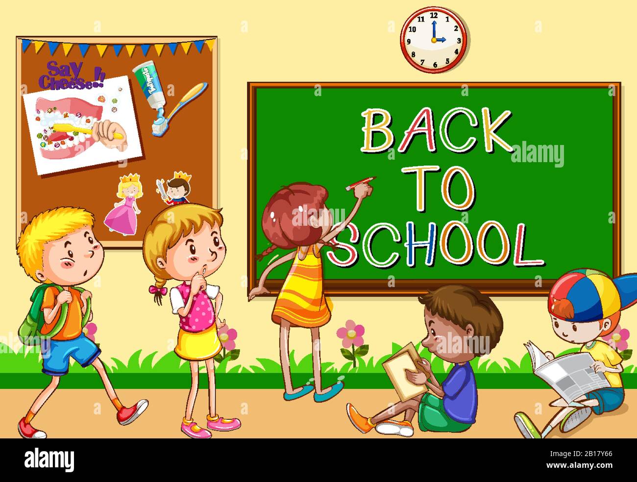 Kyddshaw Classroom Scene Clipart