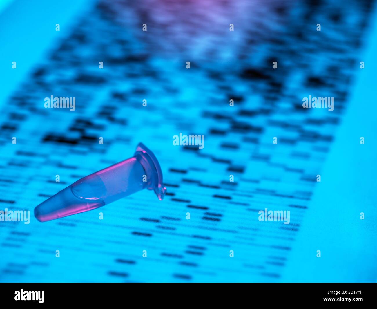 Close-up of DNA sample lying on DNA sequencing result chart Stock Photo ...