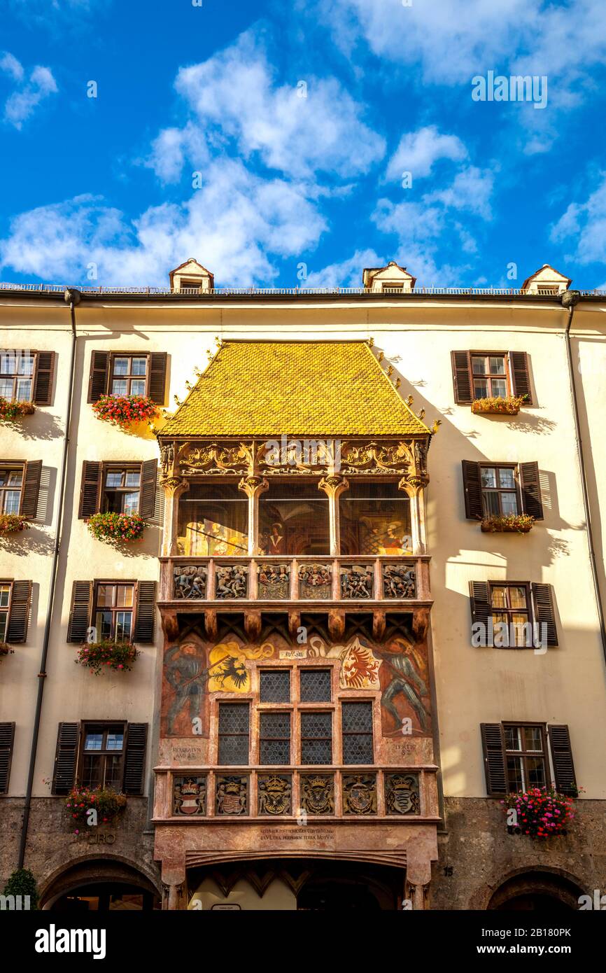 Austria, Innsbruck,Exterior of Goldenes Dachl Stock Photo - Alamy