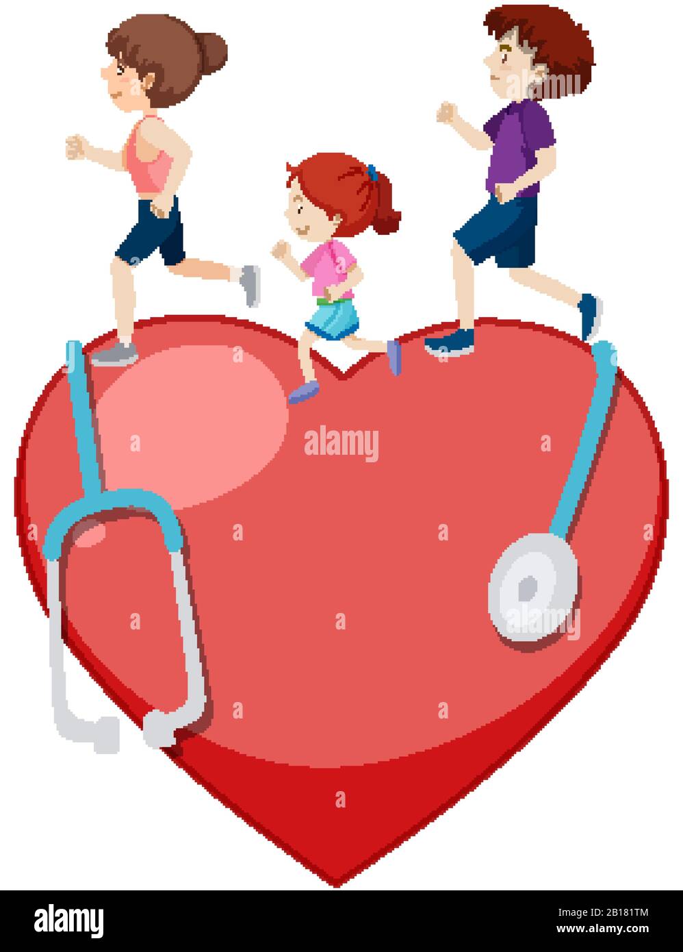 Cute small kids big heart Stock Vector Images - Alamy