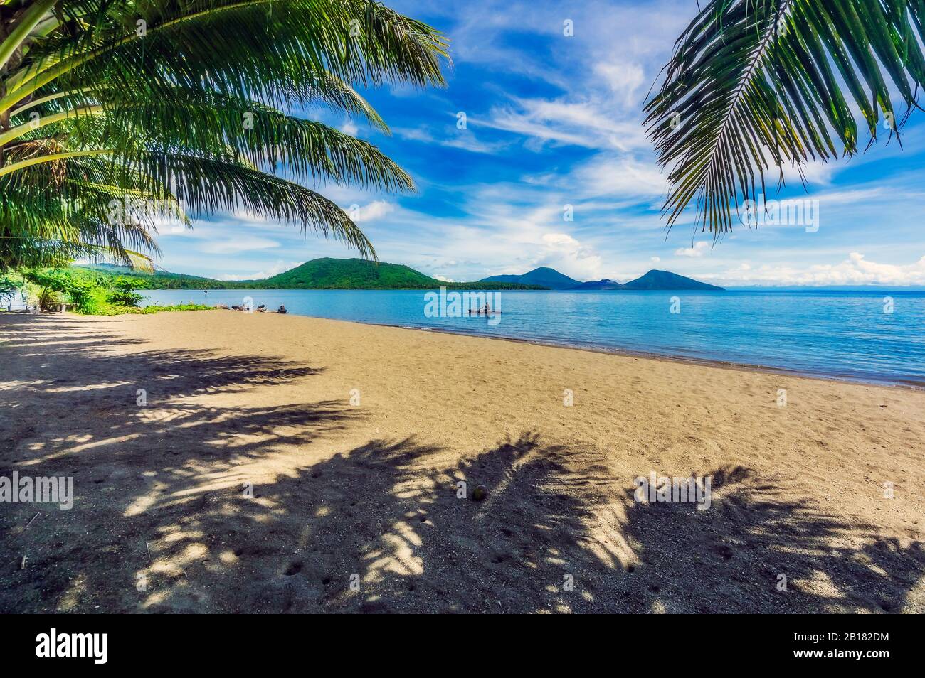 Papua New Guinea, East New Britain Province, Rabaul, Coastal beach of ...