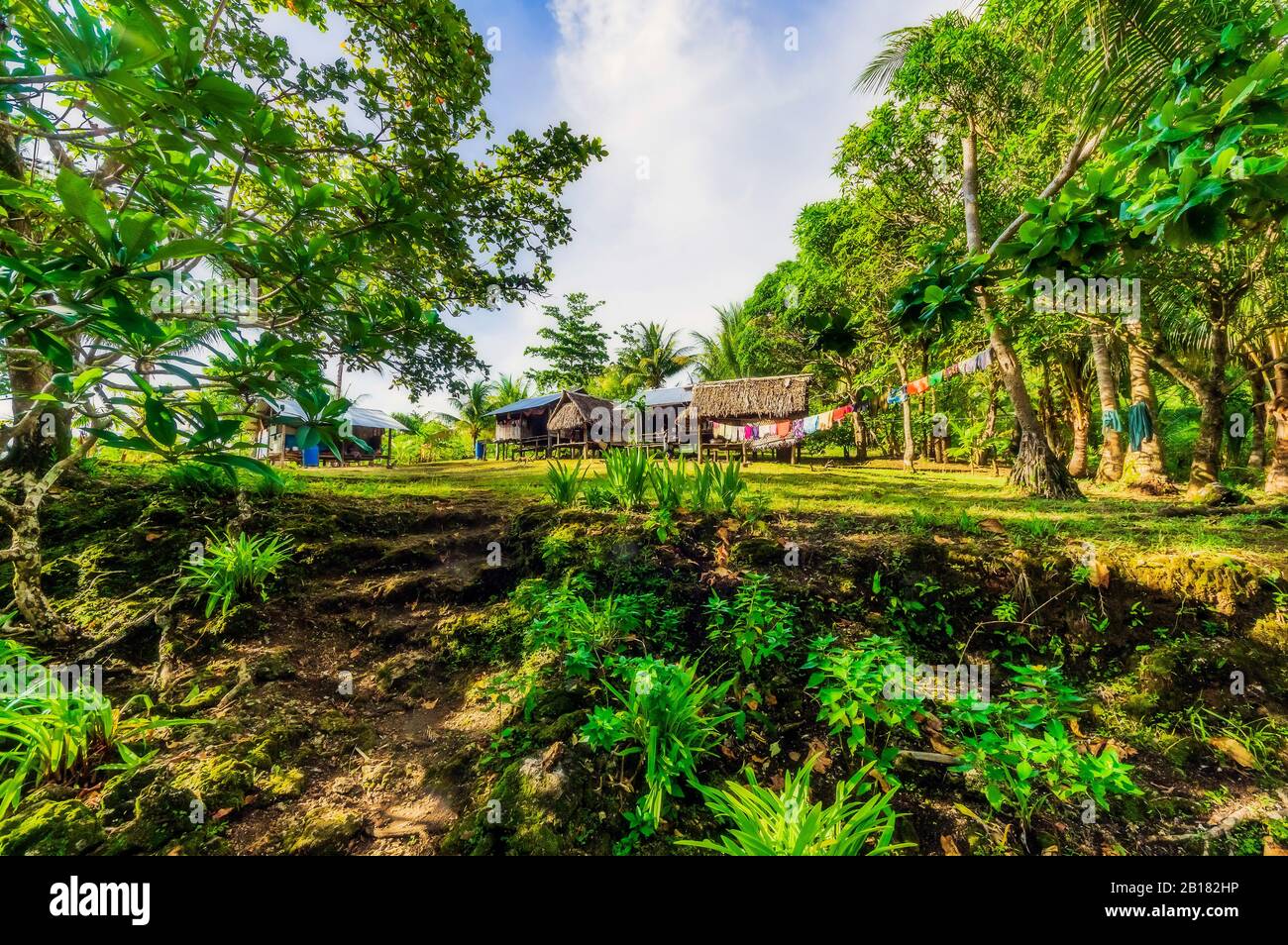 Papua New Guinea, Trobriand Islands, Kitava Island, huts Stock Photo ...