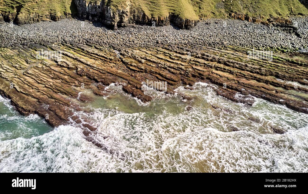 South Africa, Wild Coast, Aerial view of rocky coast Stock Photo - Alamy