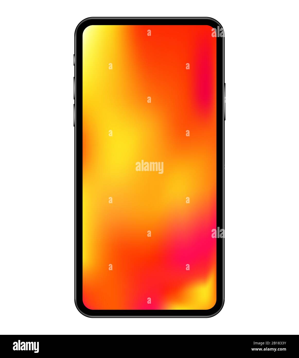 Smartphone isolated on white background. Mobile phone is designed to ...