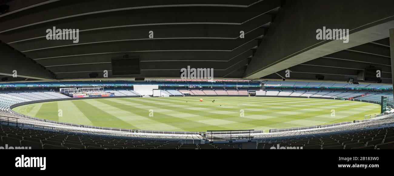 A panoramic view from the lower level back seats at the Melbourne ...