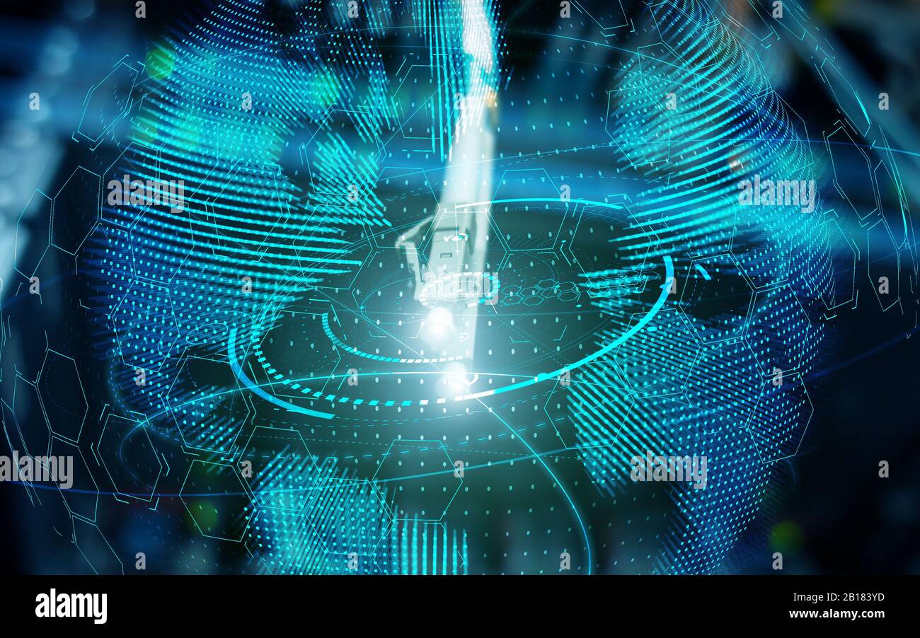 Planet Earth globe global communication technology concept server room ...