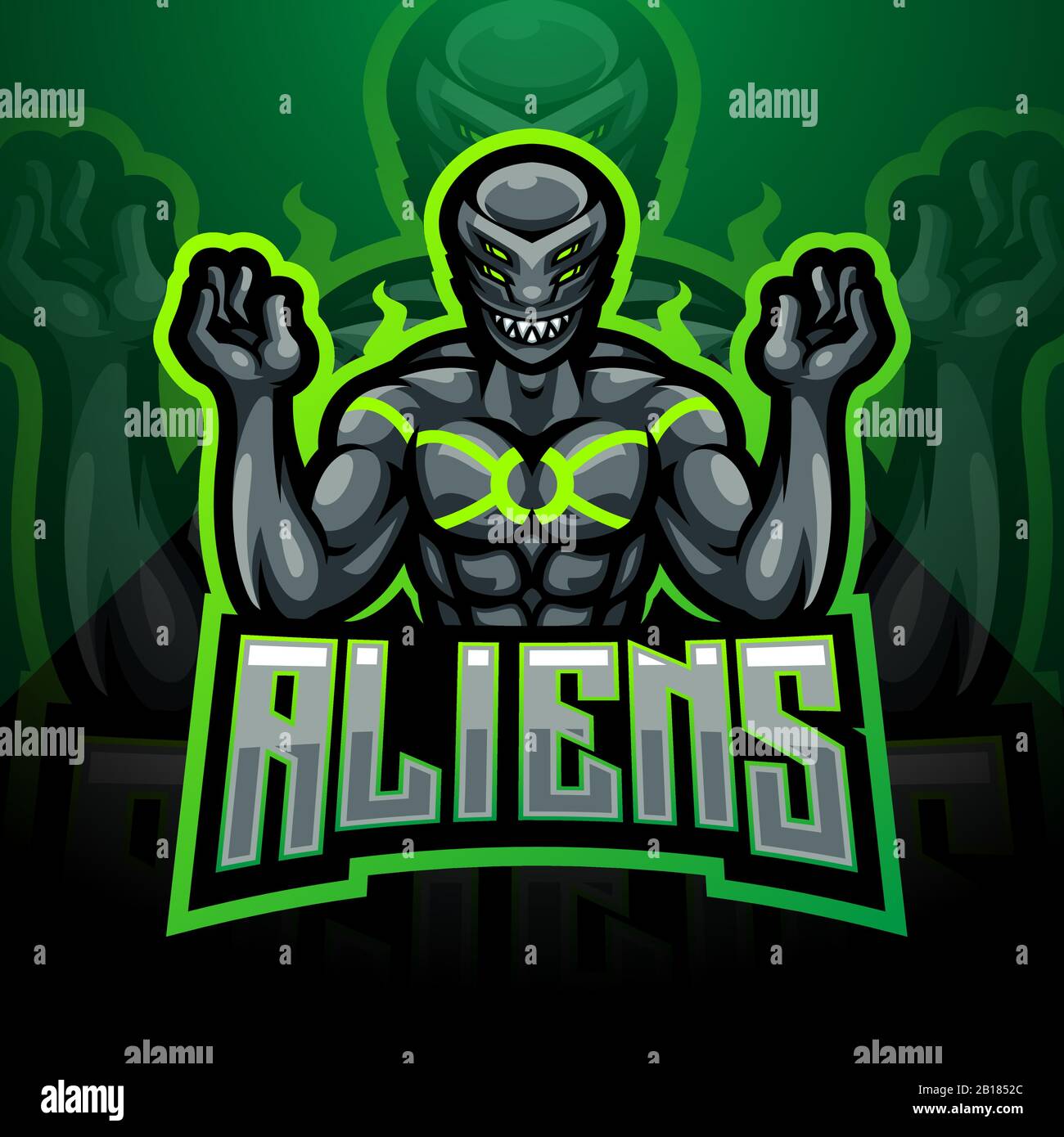 Alien esport mascot logo design Stock Vector Image & Art - Alamy