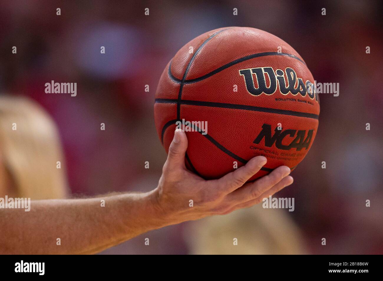 Madison, WI, USA. 23rd Feb, 2020. A Wilson basketball used for NCAA ...