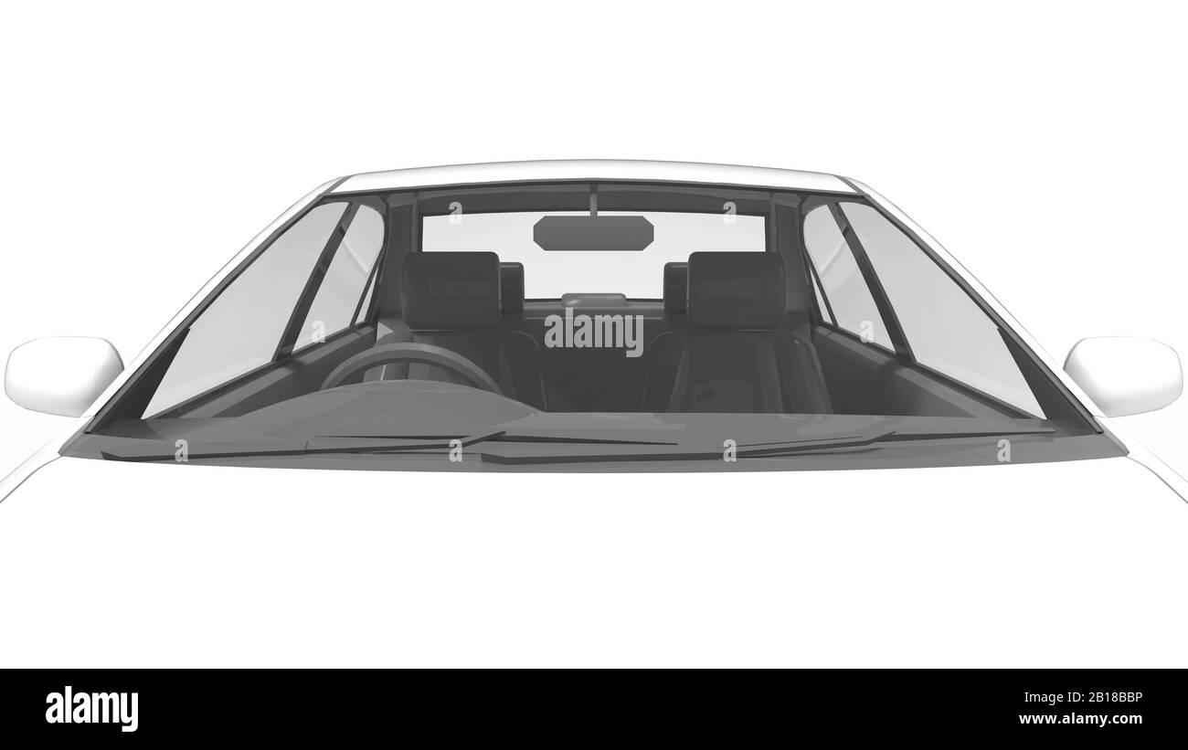 3D rendering of a computer generated model of a car vehicle isolated ...