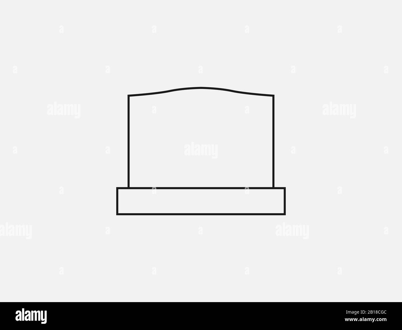 Blank Gravestone Drawing