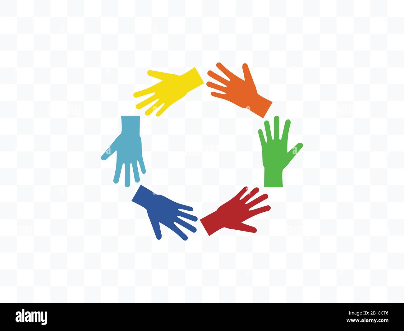 Volunteer hand group icon. Vector illustration, flat design Stock ...