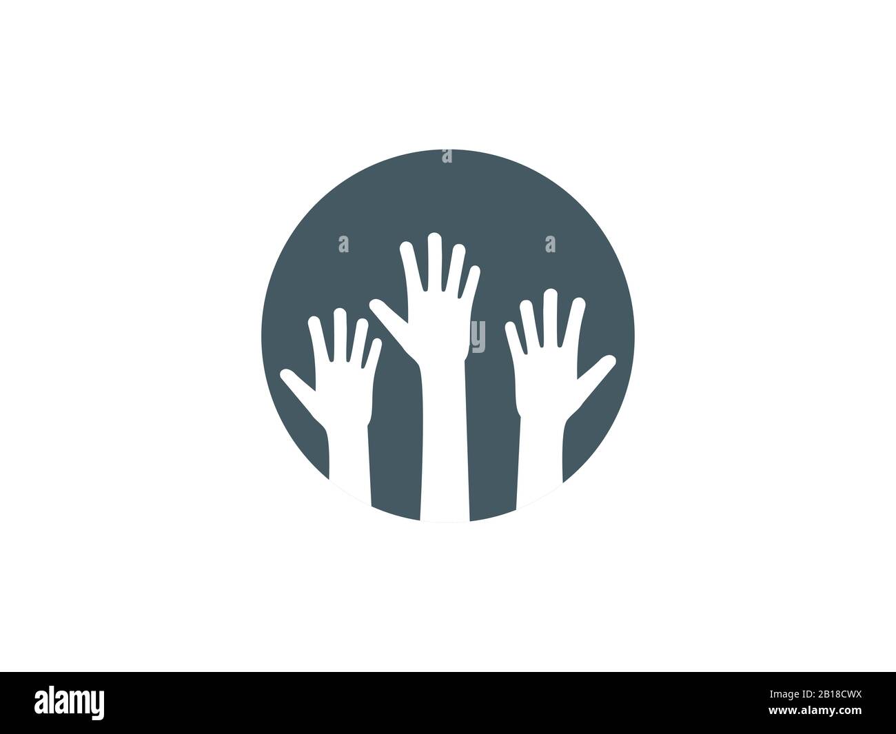Charity, hand, volunteer icon. Vector illustration, flat design Stock ...