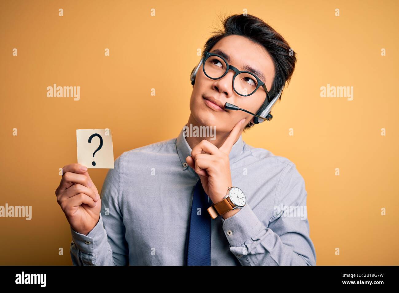 Confused call center agent looking hi-res stock photography and images ...