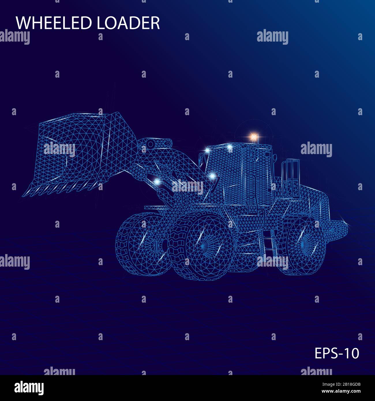 Wheeled bulldozer Stock Vector Images - Alamy