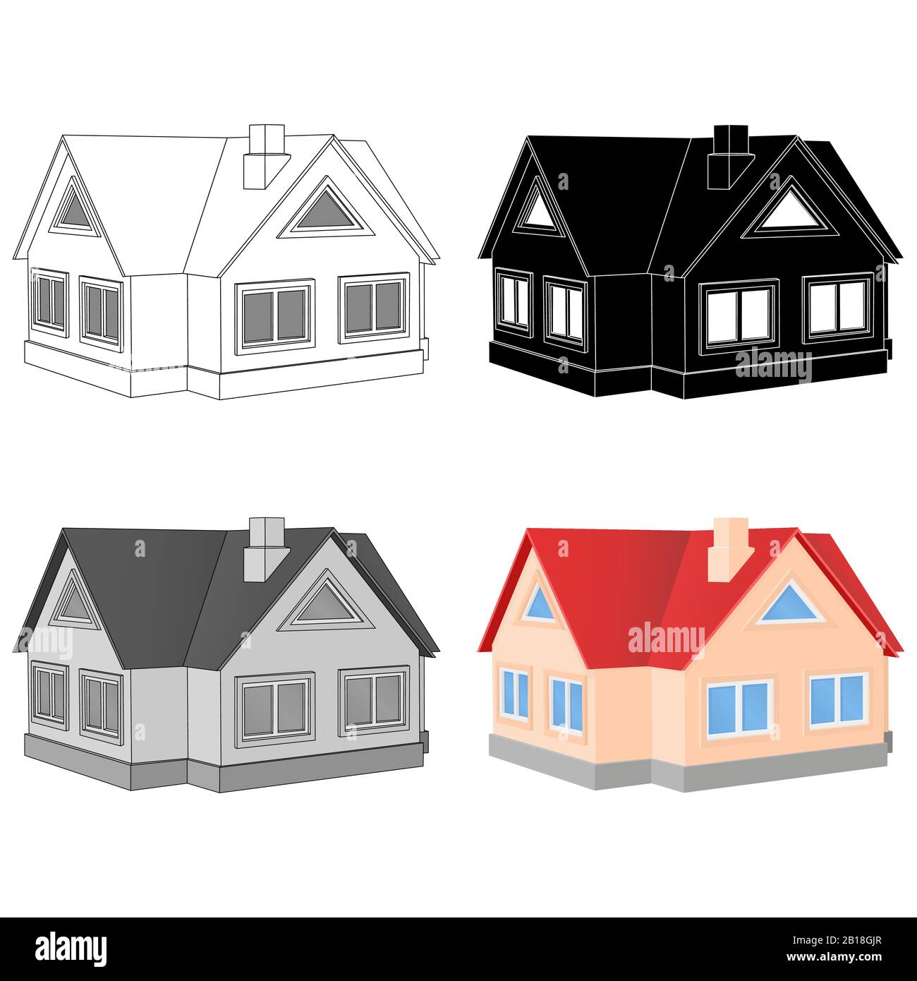 Private cottage. Icons set Stock Vector Image & Art - Alamy
