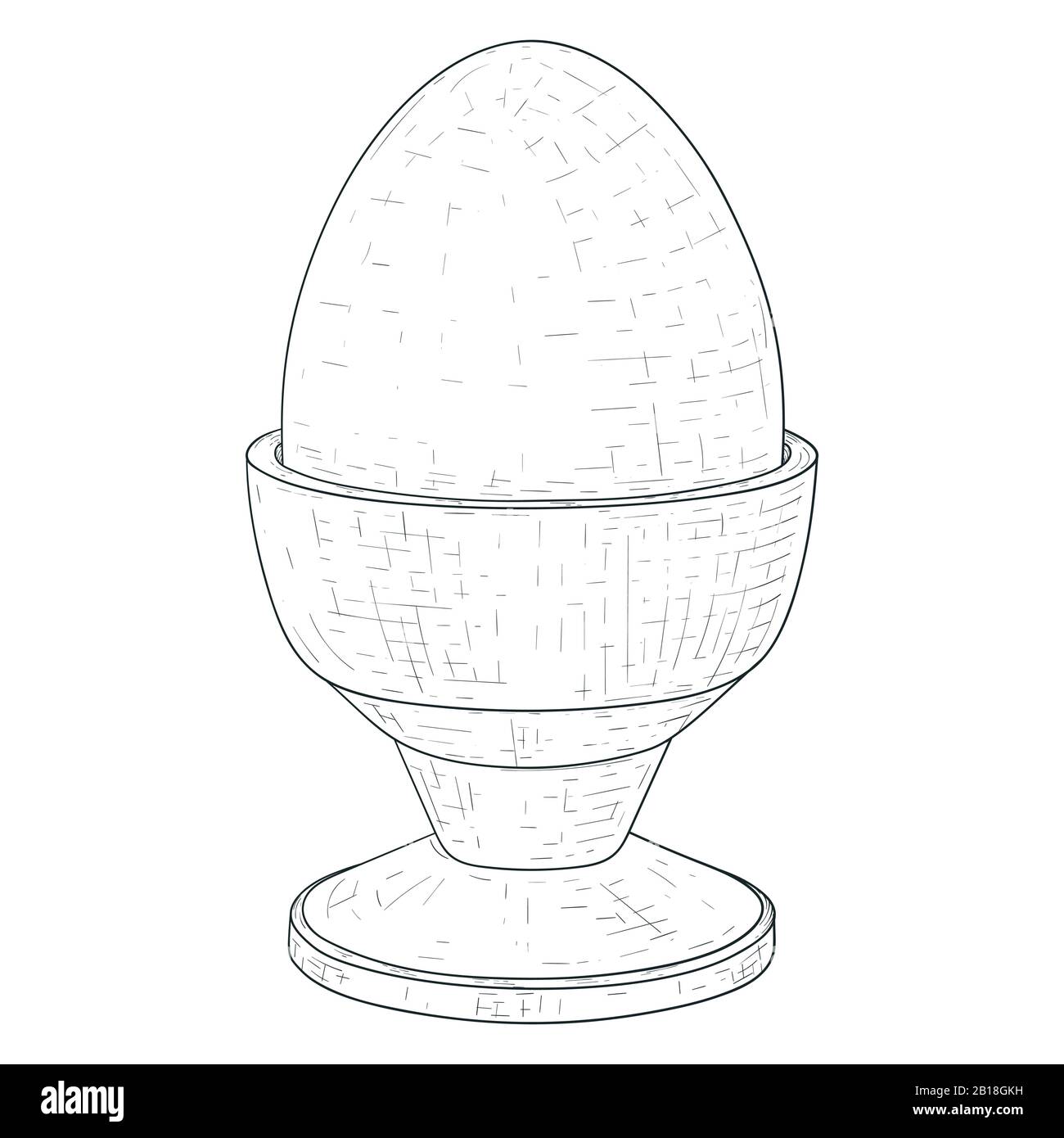 Boiled egg in white Stock Vector Images - Alamy