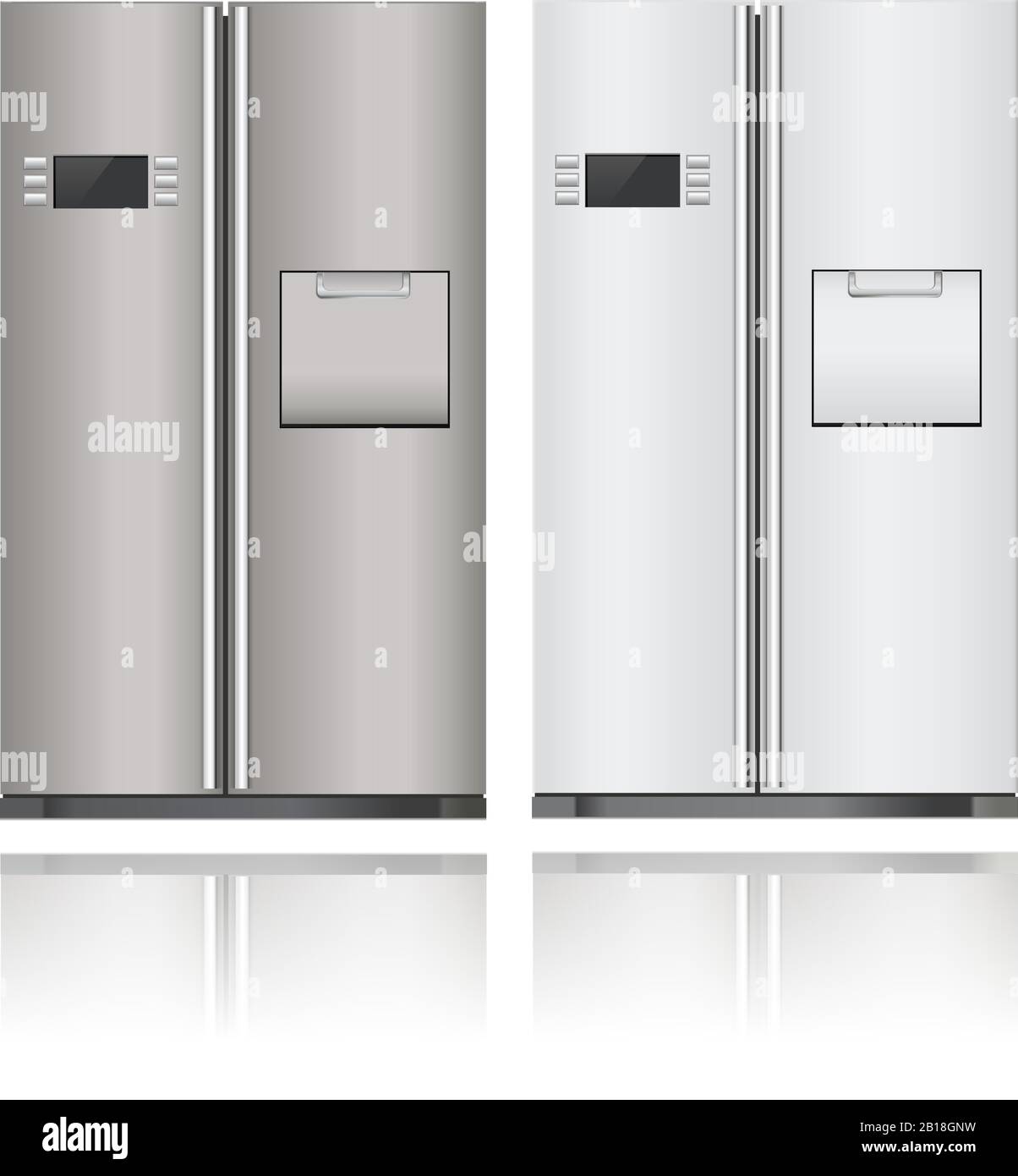 Metallic fridge Stock Vector Images - Alamy