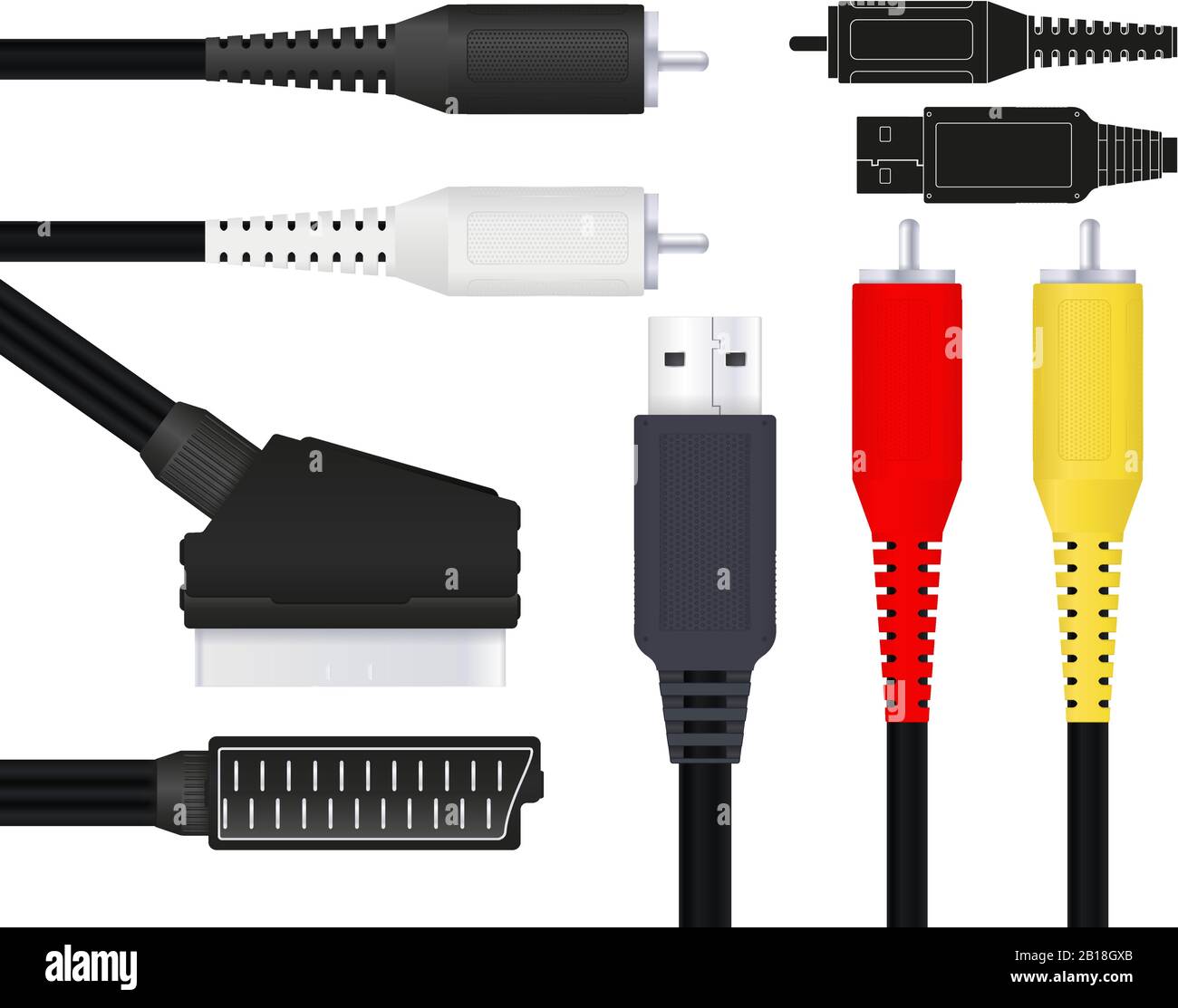 Audio and tv cables Stock Vector Image & Art - Alamy