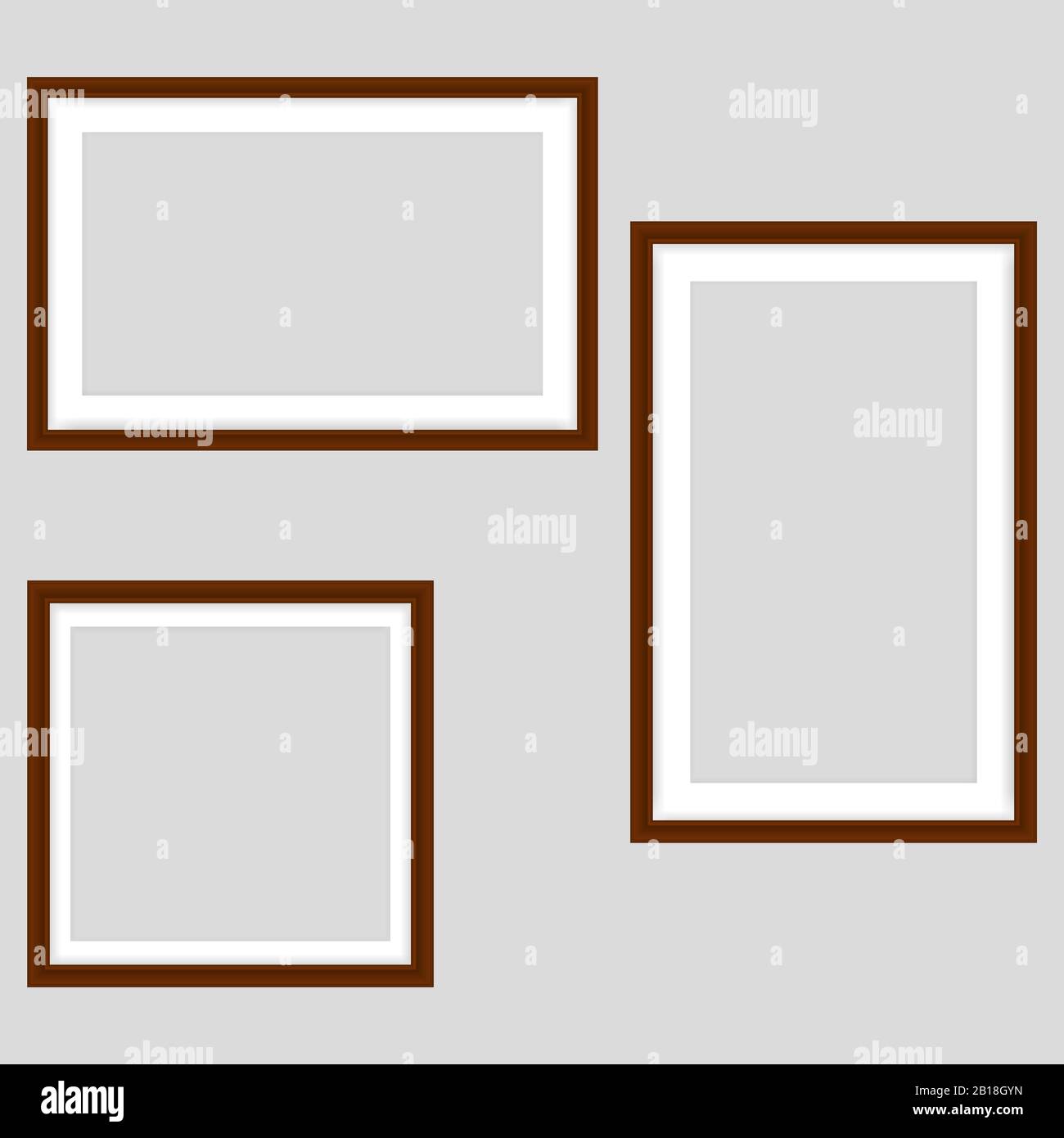 Rectangle frame on gray Stock Vector Images - Alamy