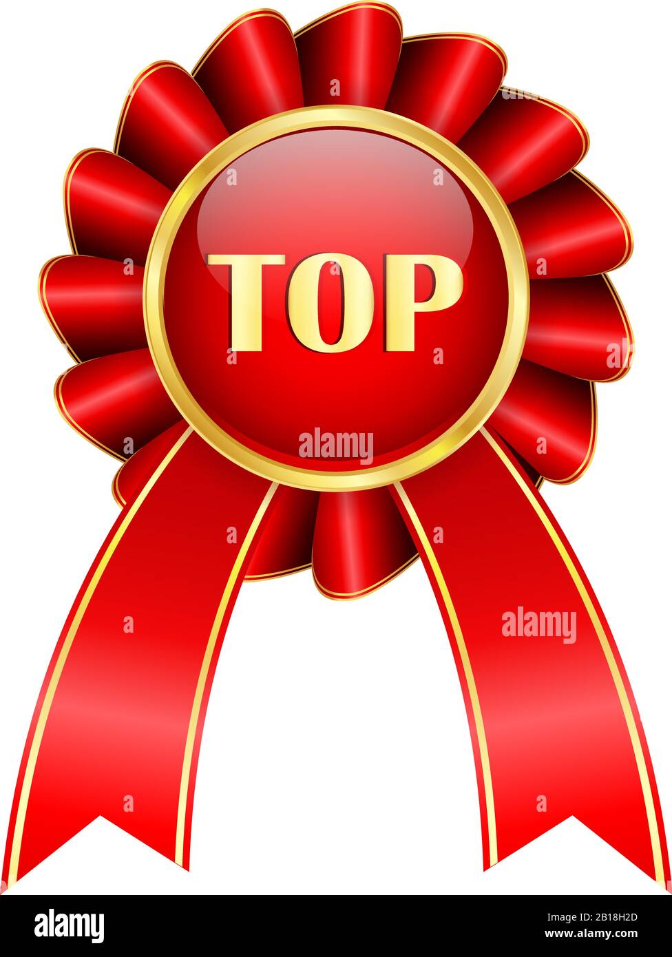 Red award badge. TOP sign Stock Vector Image & Art - Alamy