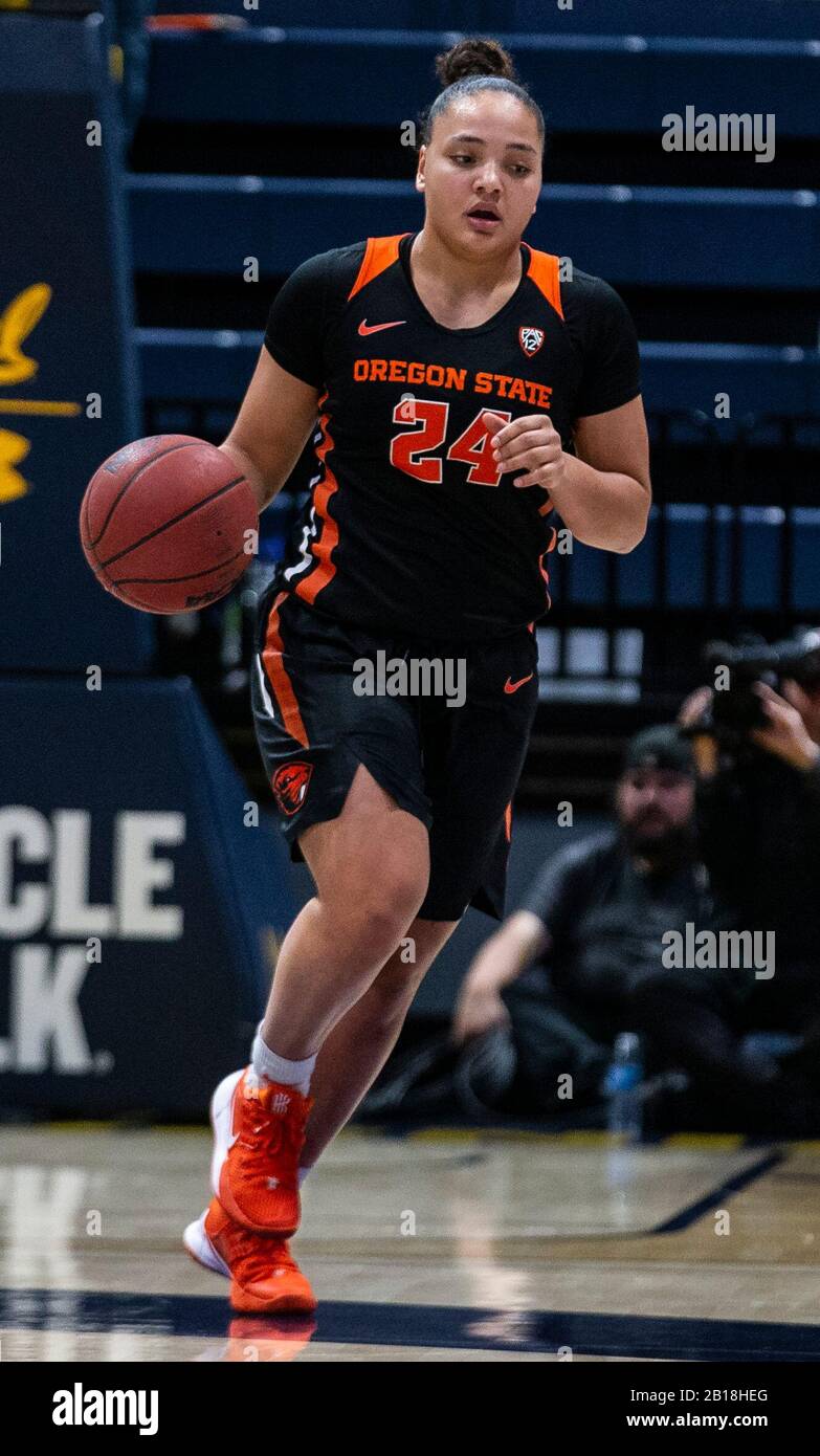 Berkeley, CA U.S. 23rd Feb, 2020. A. Oregon State Beavers guard Destiny ...