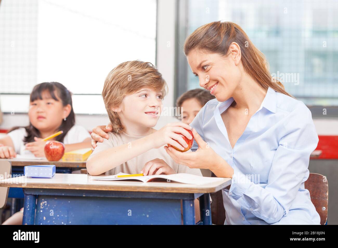 Caucasian male child at primary school Stock Photo - Alamy