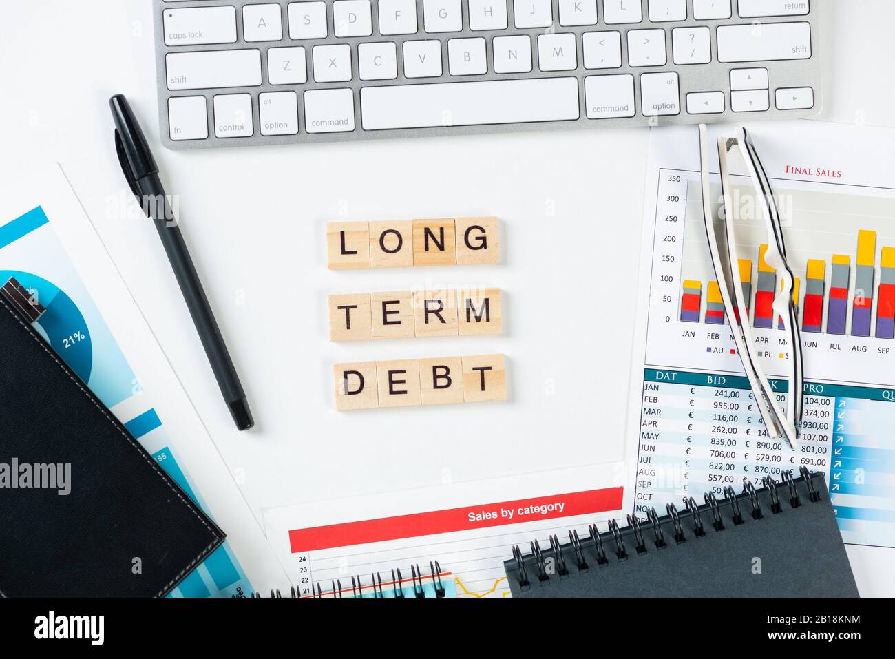 Long term debt concept with letters Stock Photo - Alamy