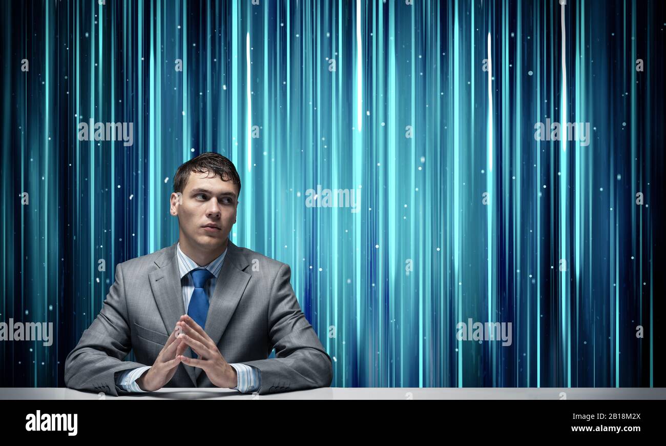 Young businessman in business suit and tie Stock Photo - Alamy