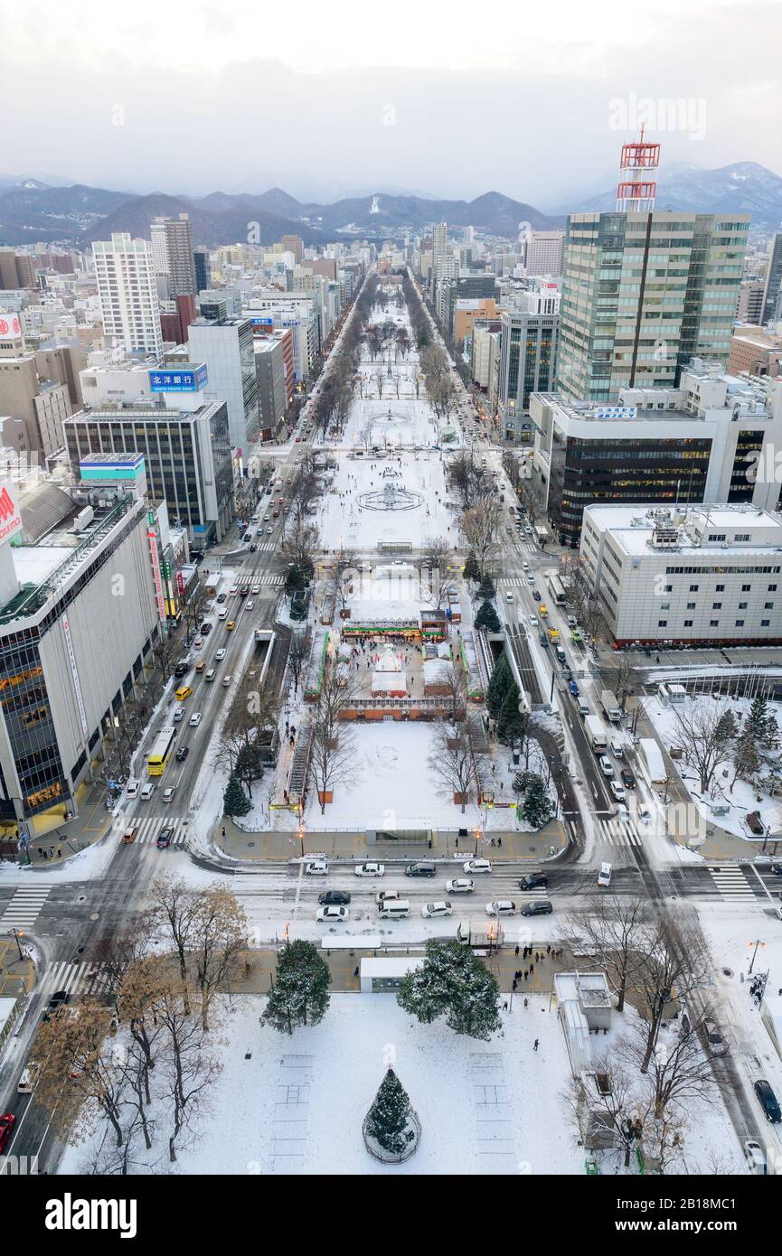 View of Odori park from Sapporo TV Tower Stock Photo - Alamy