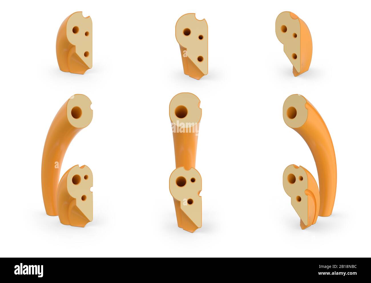 Dot and comma symbol. Cheese alphabet and font. Set of three view ...