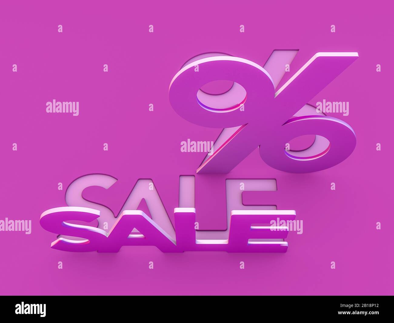Seasonal sales background. Percentage sign and lettering of sale. 3D ...