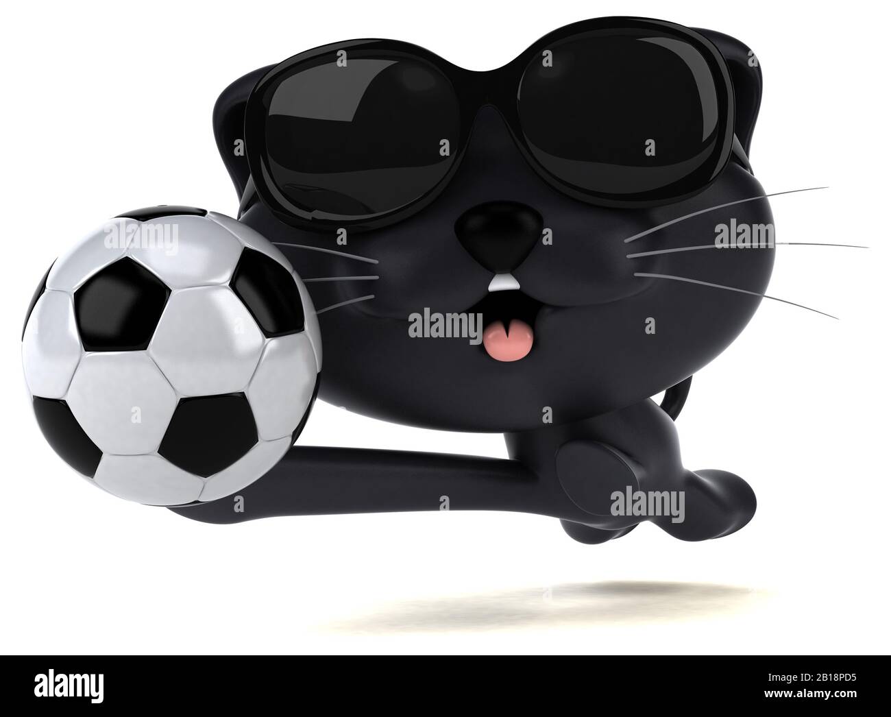 Fun cat - 3D Illustration Stock Photo - Alamy