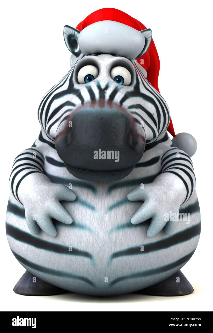 Fun zebra - 3D Illustration Stock Photo - Alamy