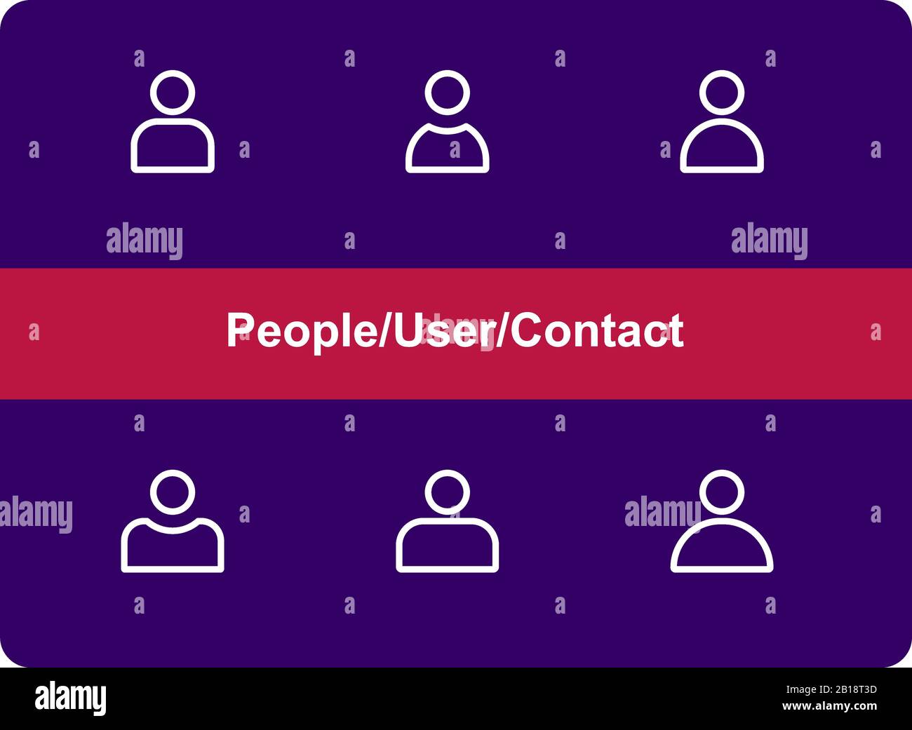 People icon set with outline style.Editable vector. Isolated. User, man ...