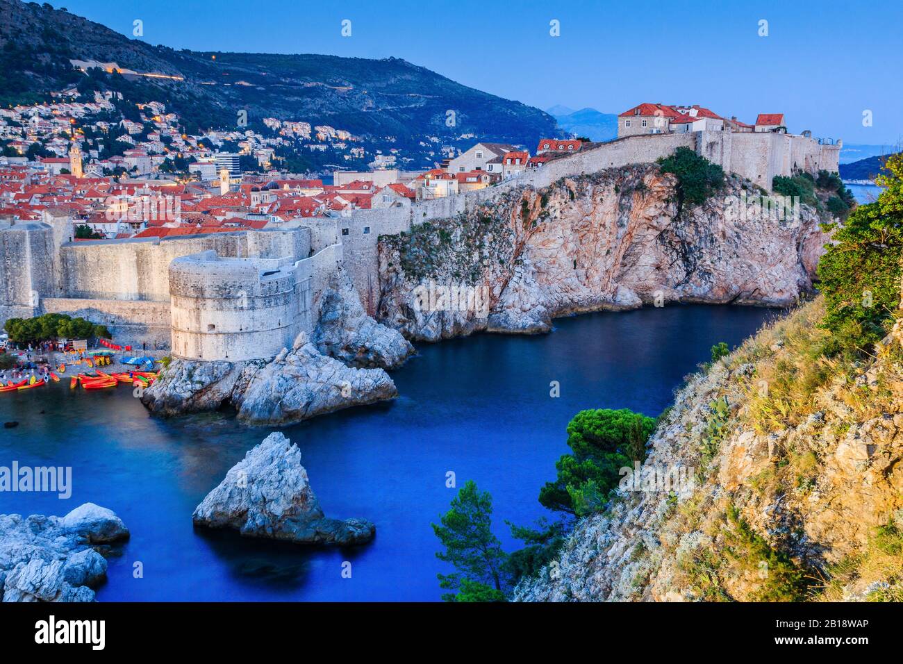Dubrovnik, Croatia. A panoramic view of the walled city Stock Photo - Alamy