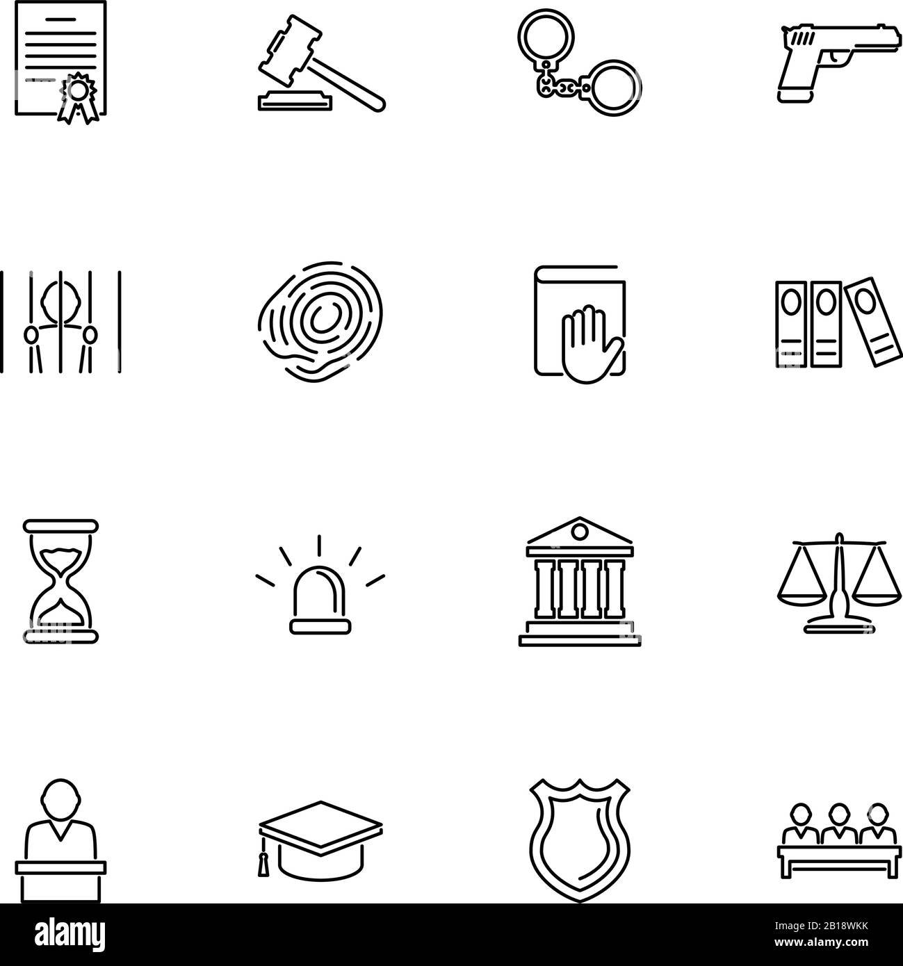 Law Symbols Vector