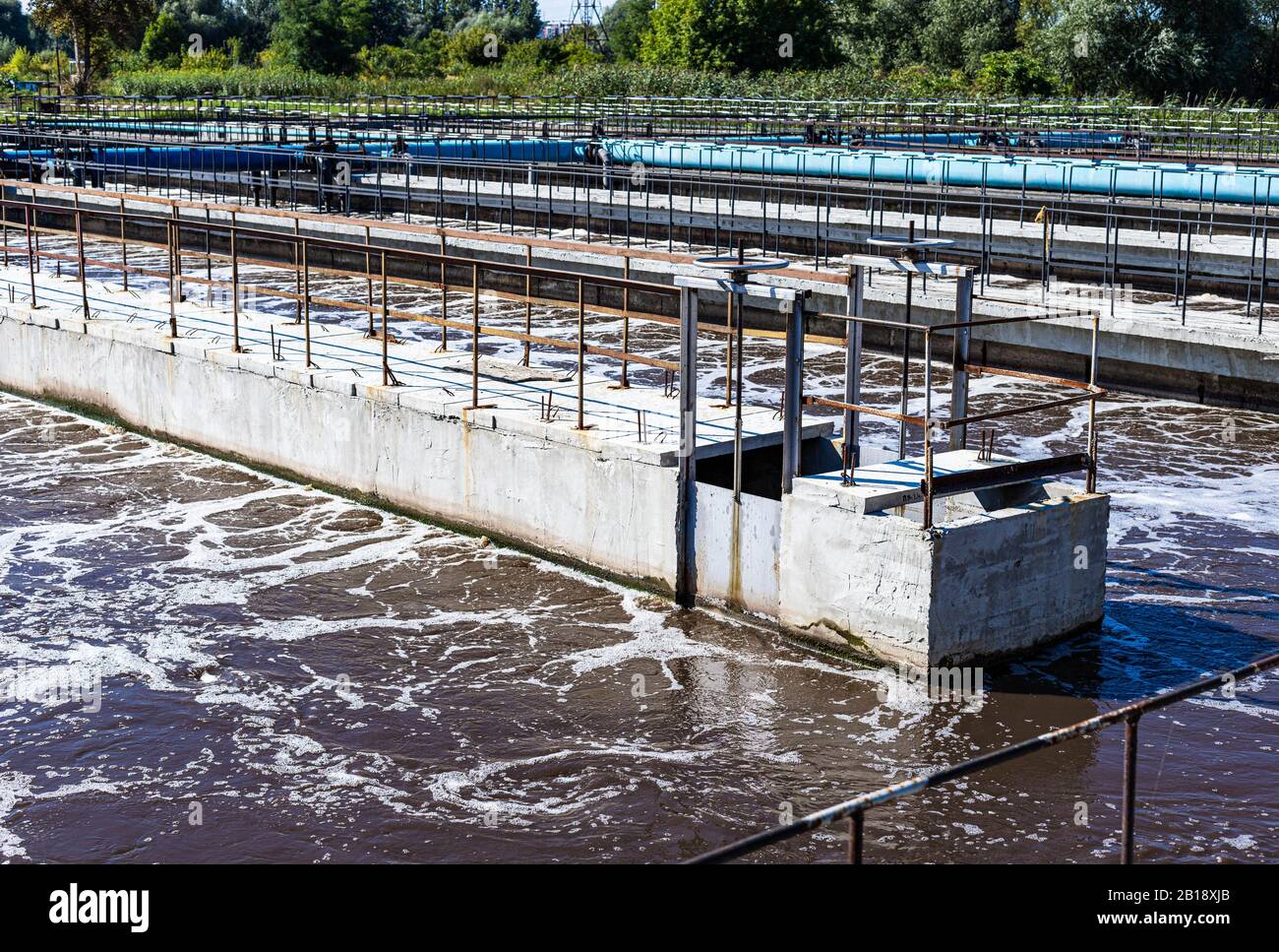 Treatment plant. City sewer. Environmental pollution. Cleaning Stock ...